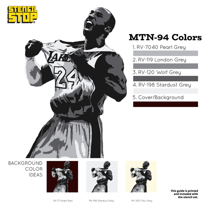 Kobe Bryant "Killer Instinct" Layered Stencil Set | Stencil Stop