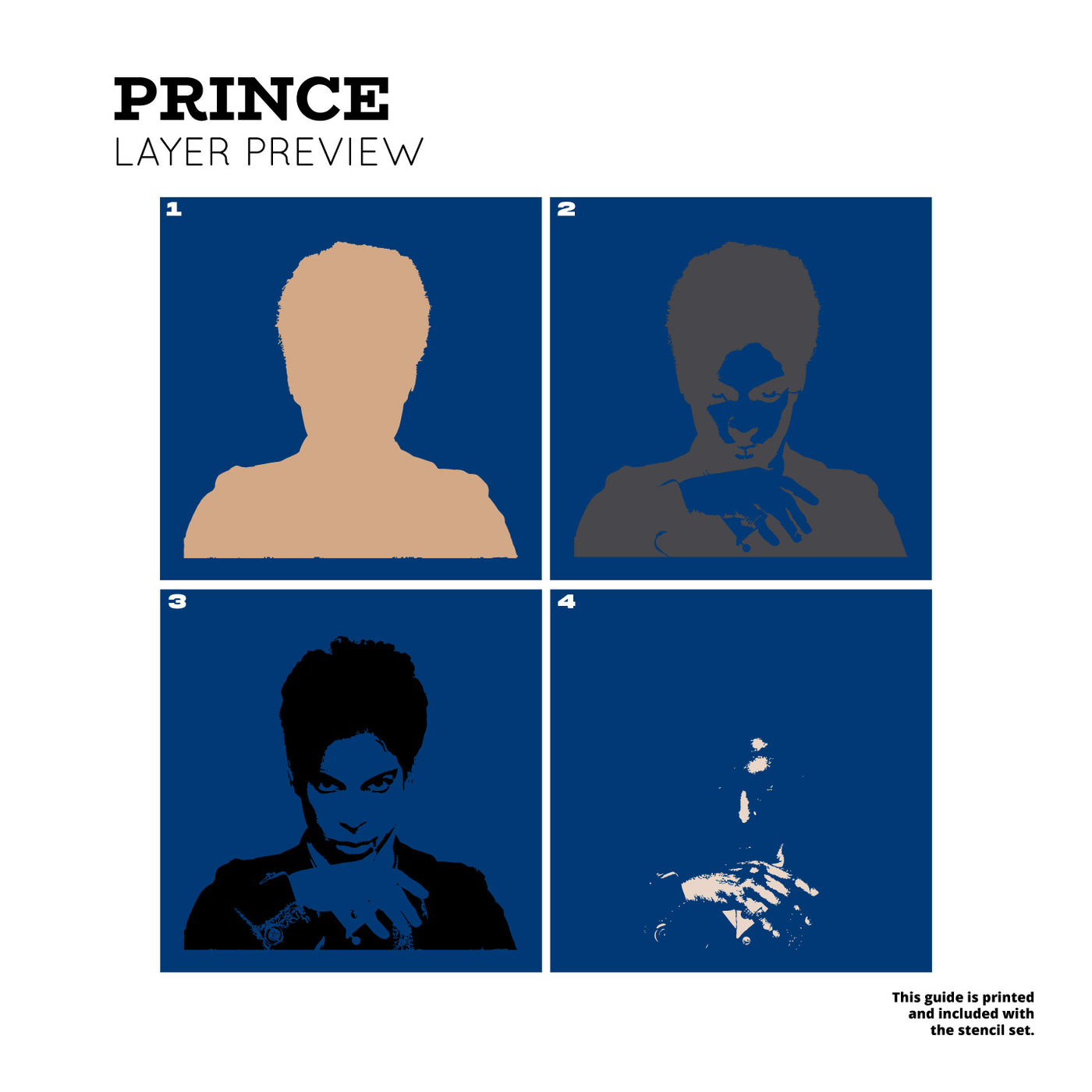 Prince "Purple Rain" Layered Stencil Set | Stencil Stop
