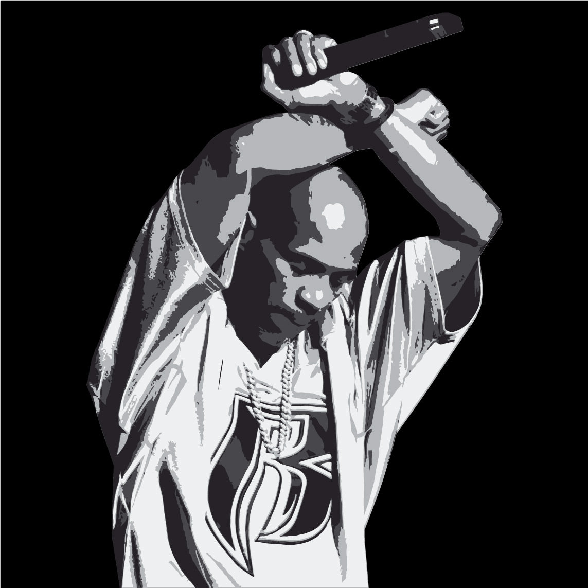 DMX Crossed Arms Layered Stencil Set | Stencil Stop