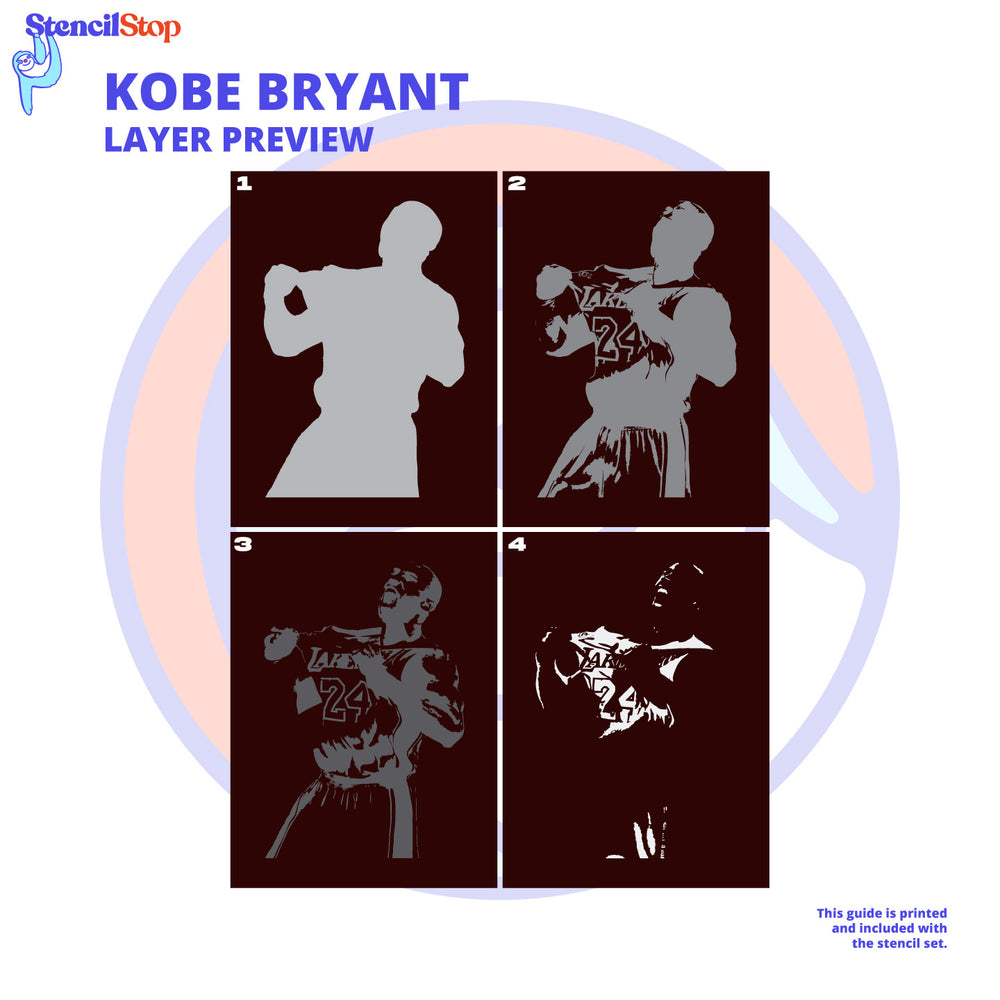 Kobe Bryant "Killer Instinct" Layered Stencil Set | Stencil Stop
