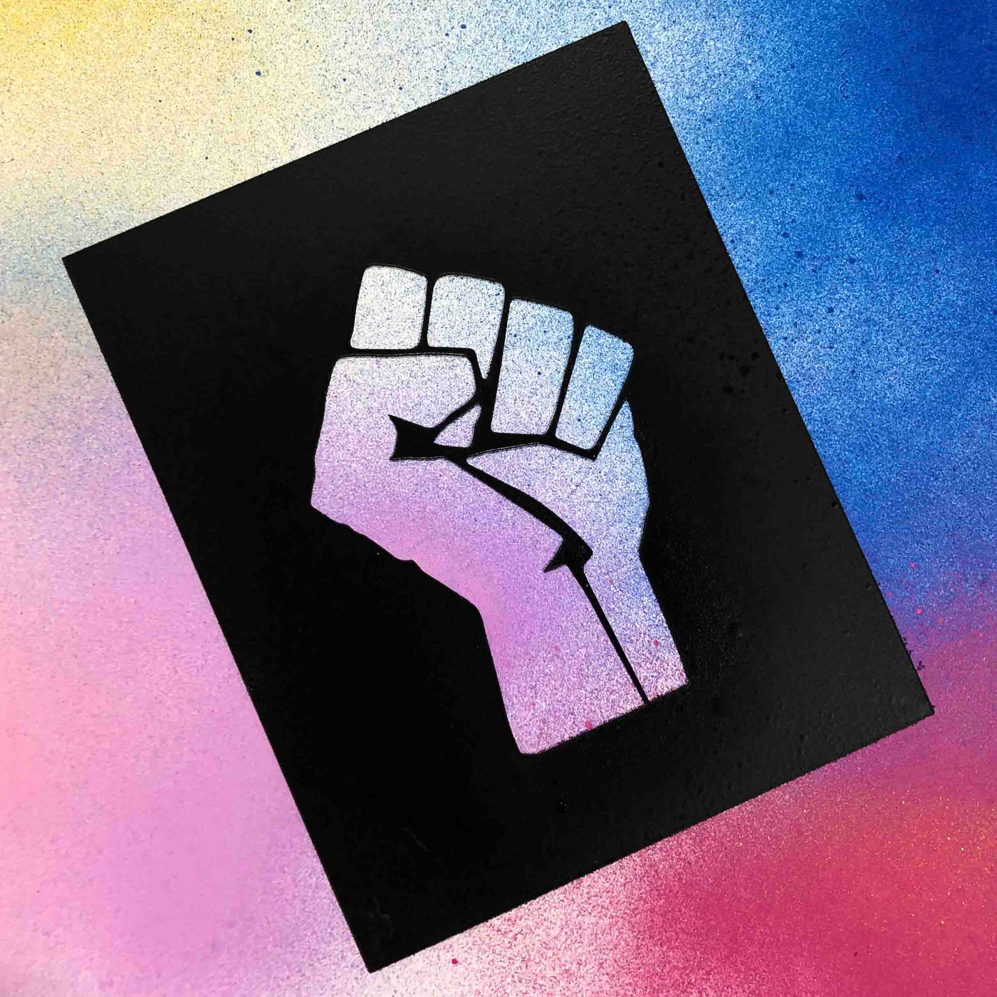 Black Lives Matter Fist Stencil | Stencil Stop