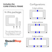 Curb Stencil Kit for Address Painting | Stencil Stop