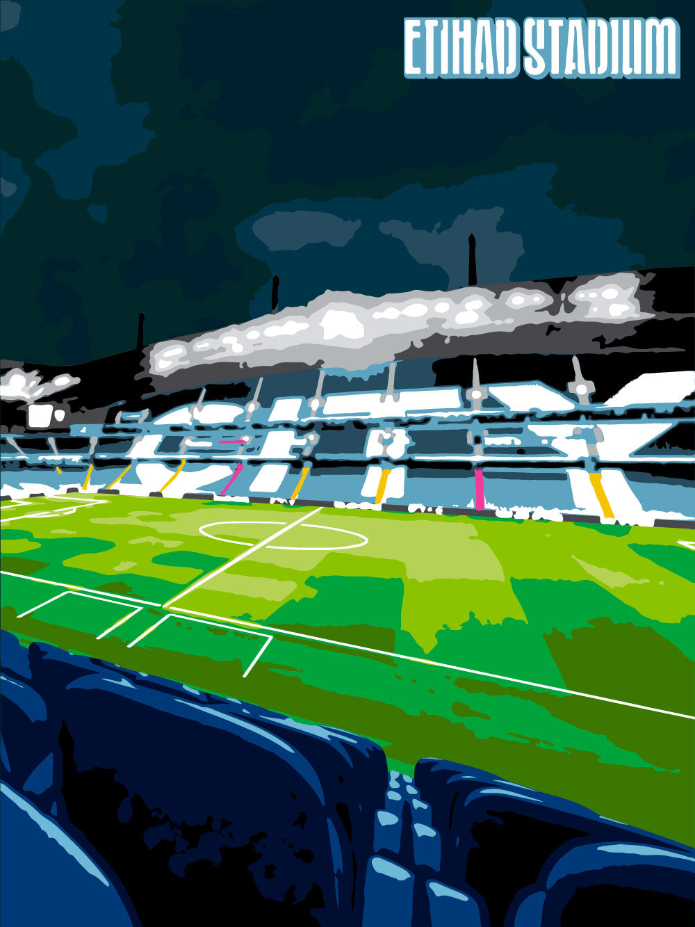 Etihad Stadium Layered Stencil Set | Stencil Stop