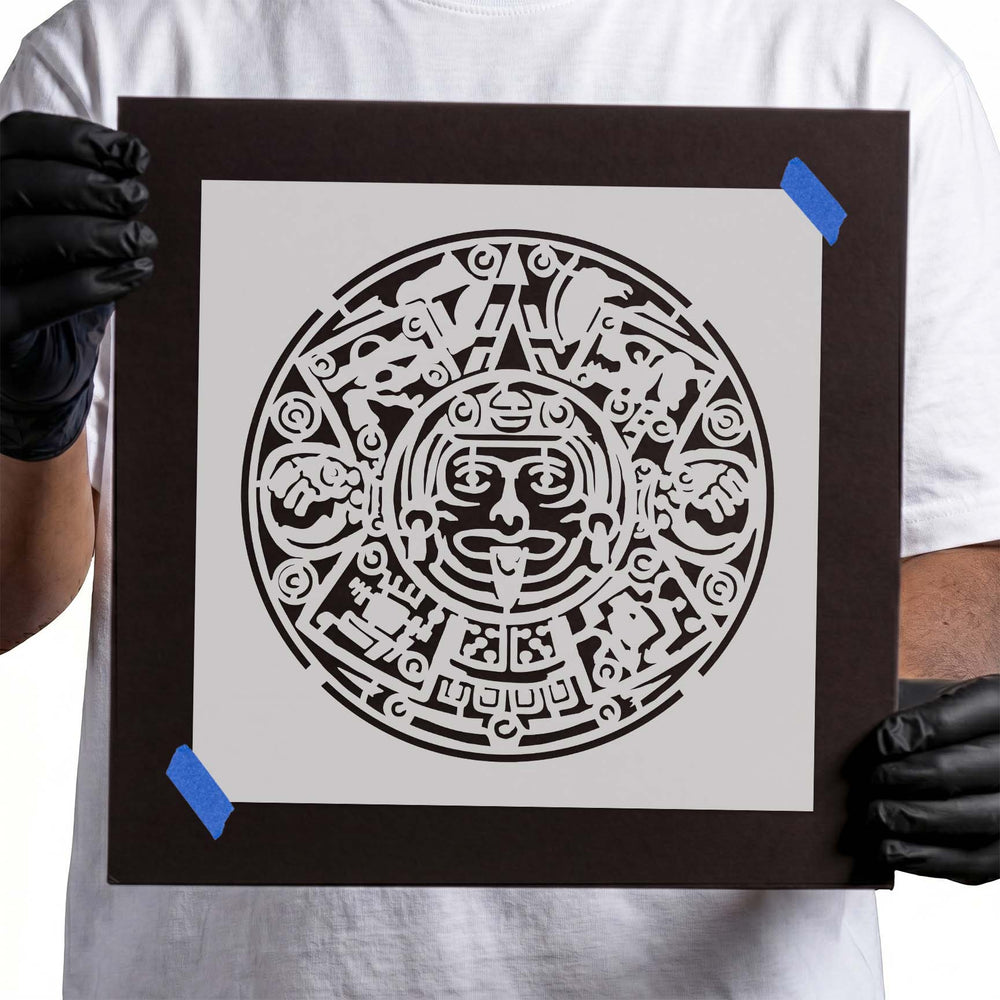 Mayan Emblem Stencil | Stencil Stop