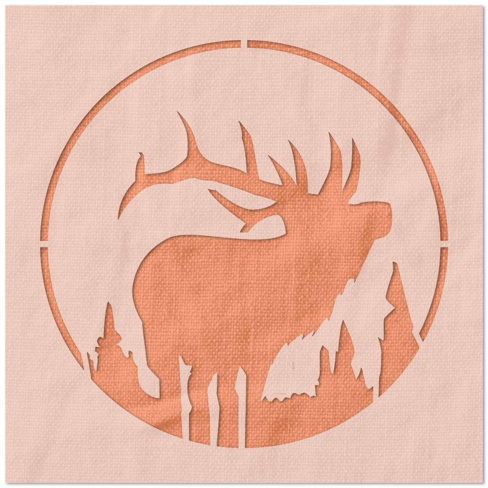 Moose Trees Stencil | Stencil Stop
