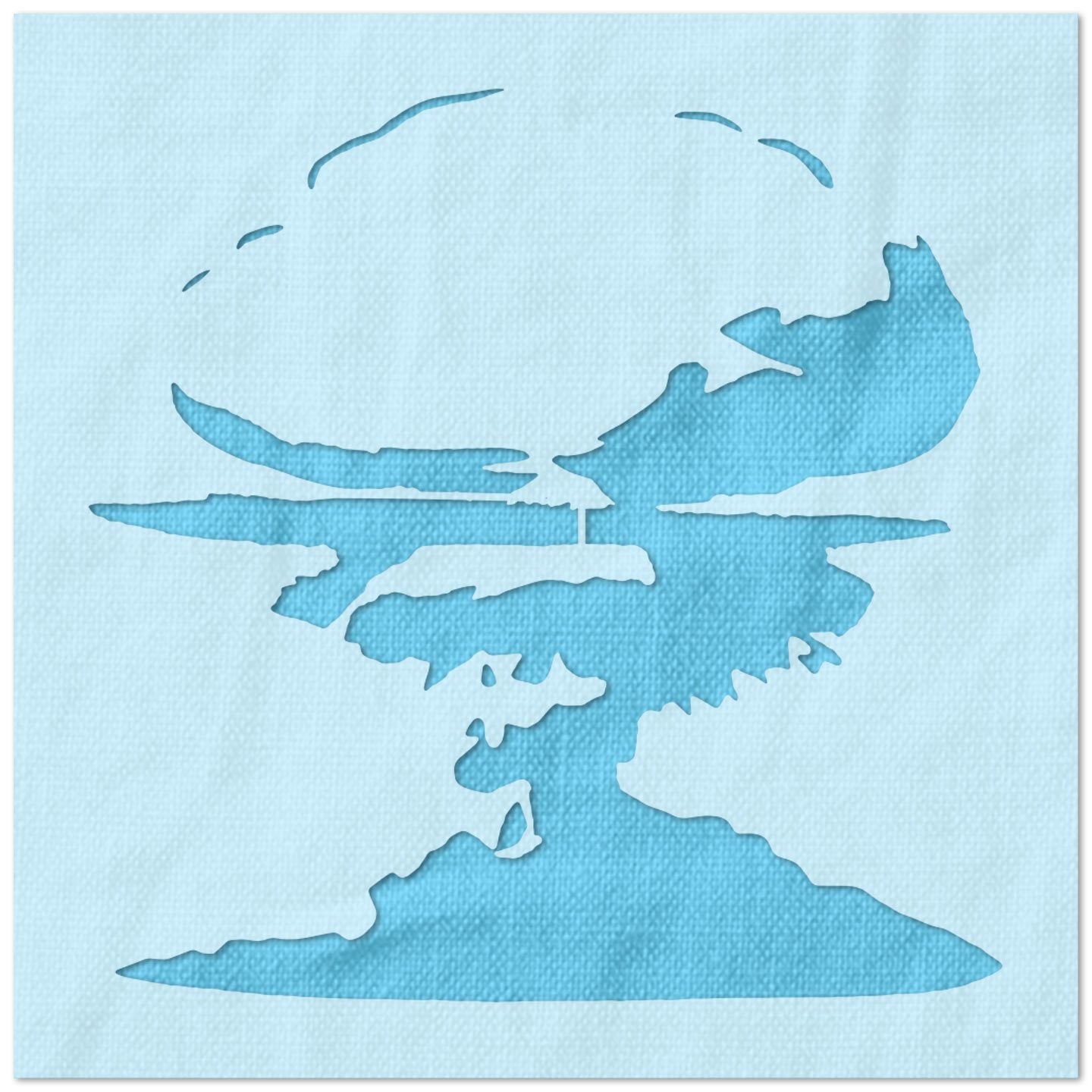 Mushroom Cloud Stencil | Stencil Stop