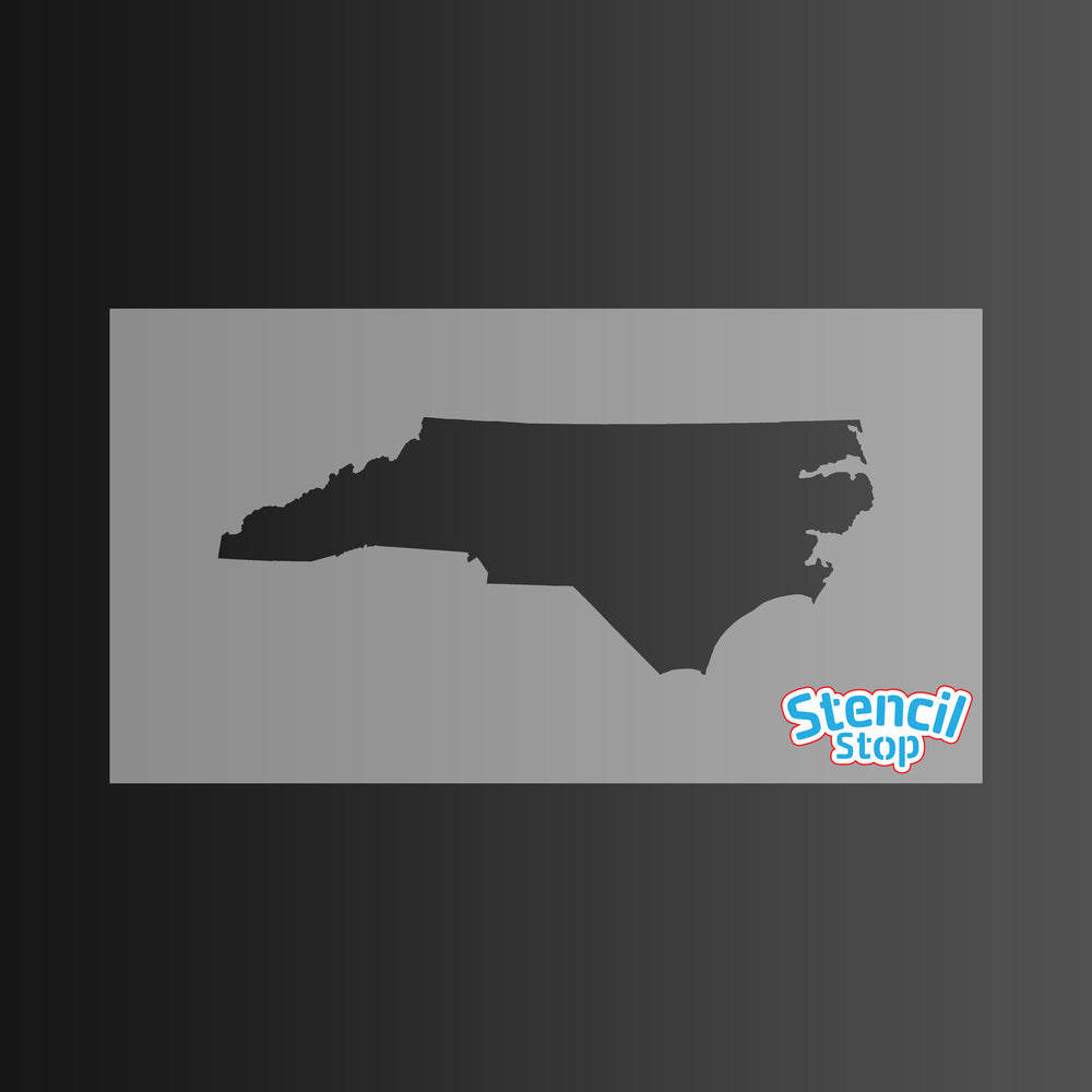 North Carolina State Outline Stencil | NC Shape Template | Stencil Stop