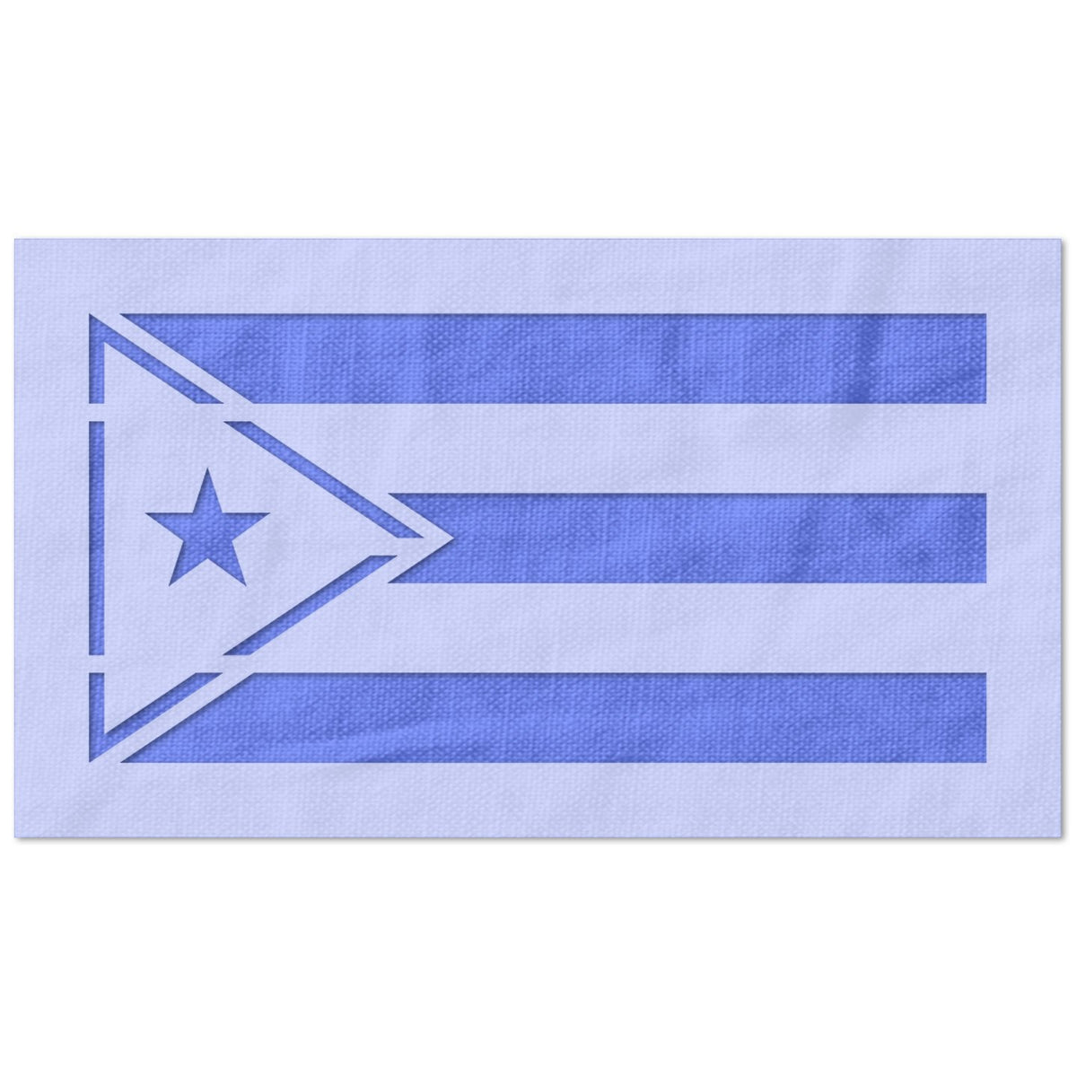 Puerto Rico Flag Long Stencil | Stencil Stop