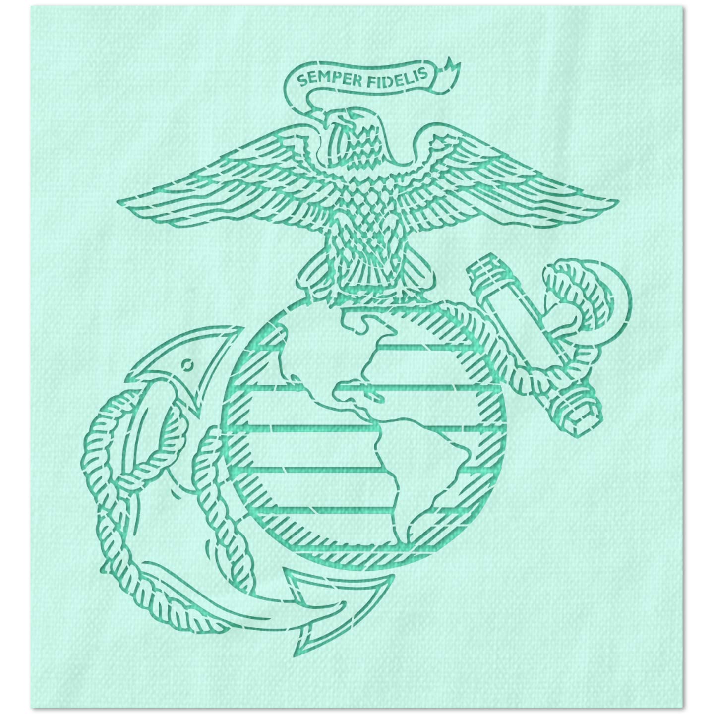 Semper Fidelis Logo Stencil | Stencil Stop