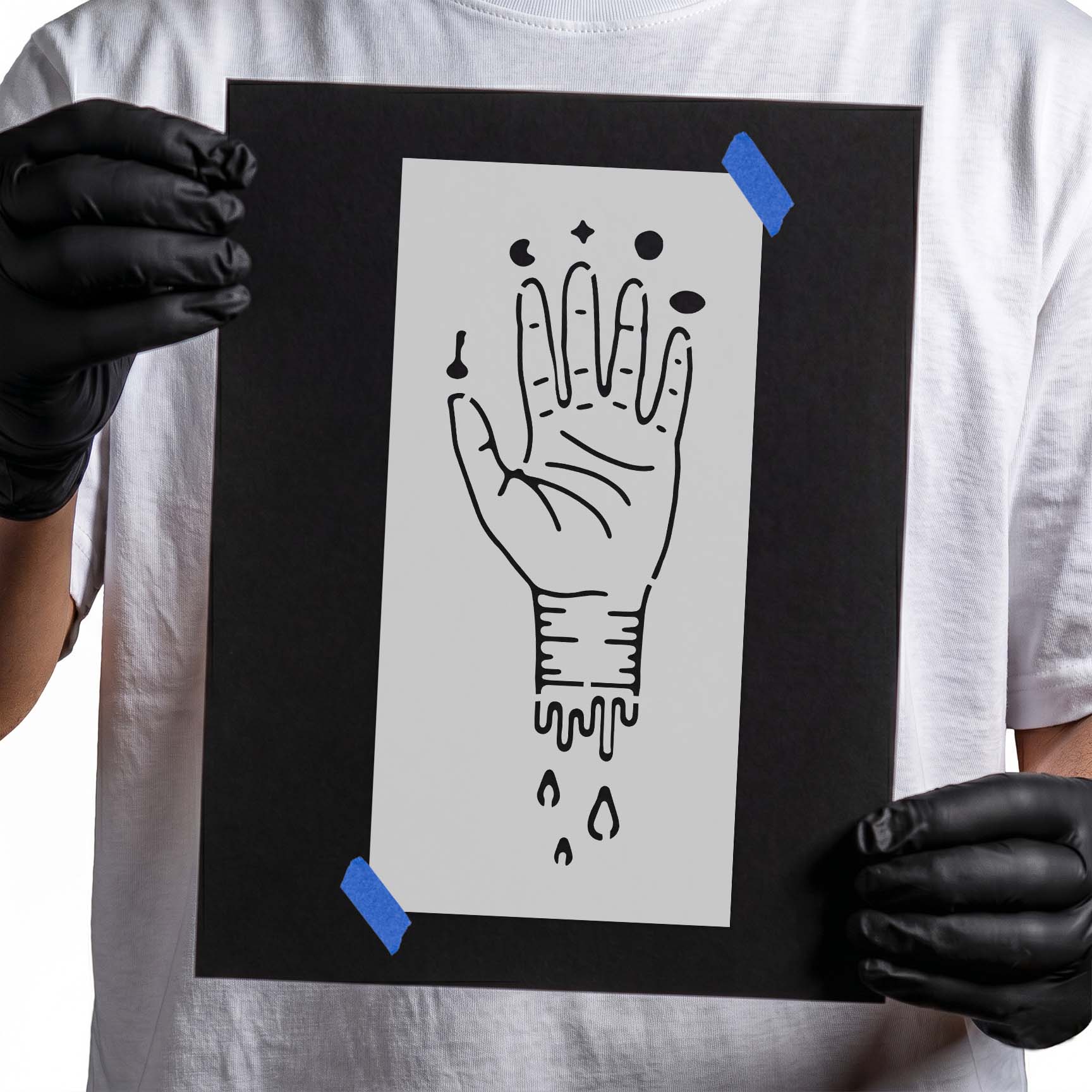 Severed Hand Stencil | Stencil Stop